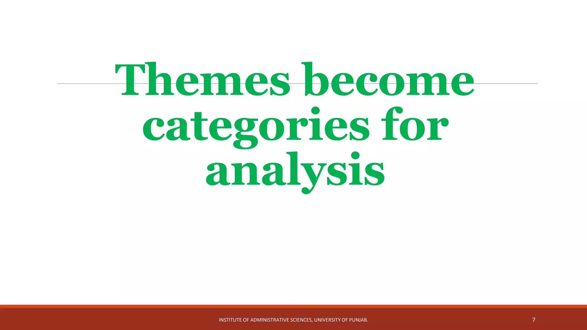 Thematic analysis in qualitative research Explained with Example | PPTX