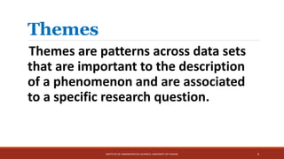 Thematic analysis in qualitative research Explained with Example | PPTX