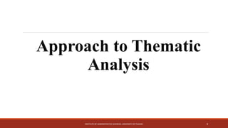 Thematic analysis in qualitative research Explained with Example | PPTX