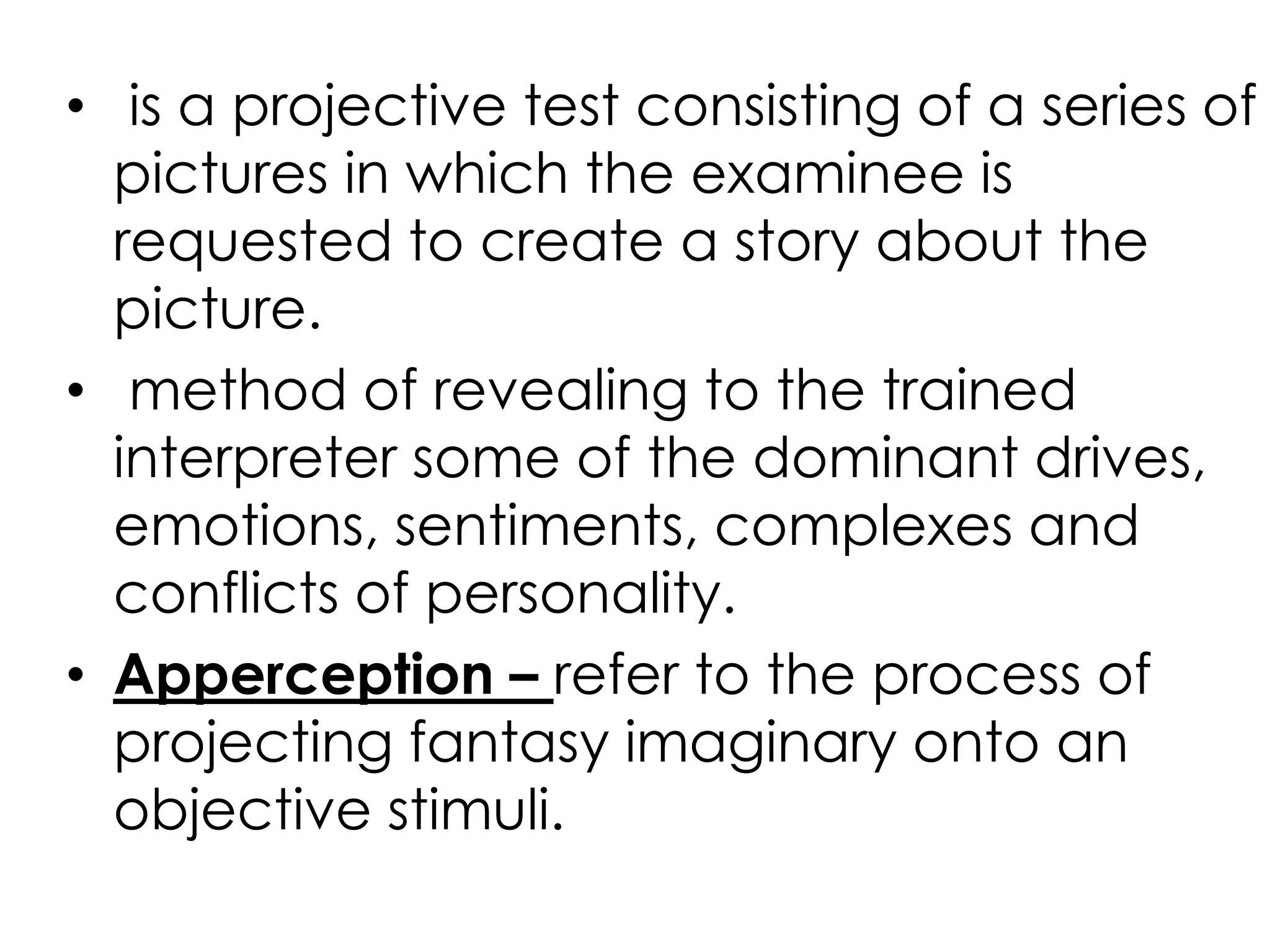 Thematic apperception test | PPTX