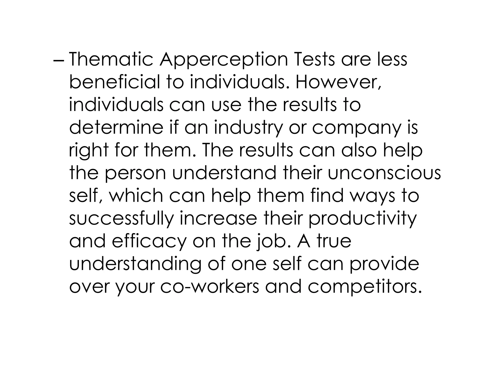 Thematic apperception test | PPTX