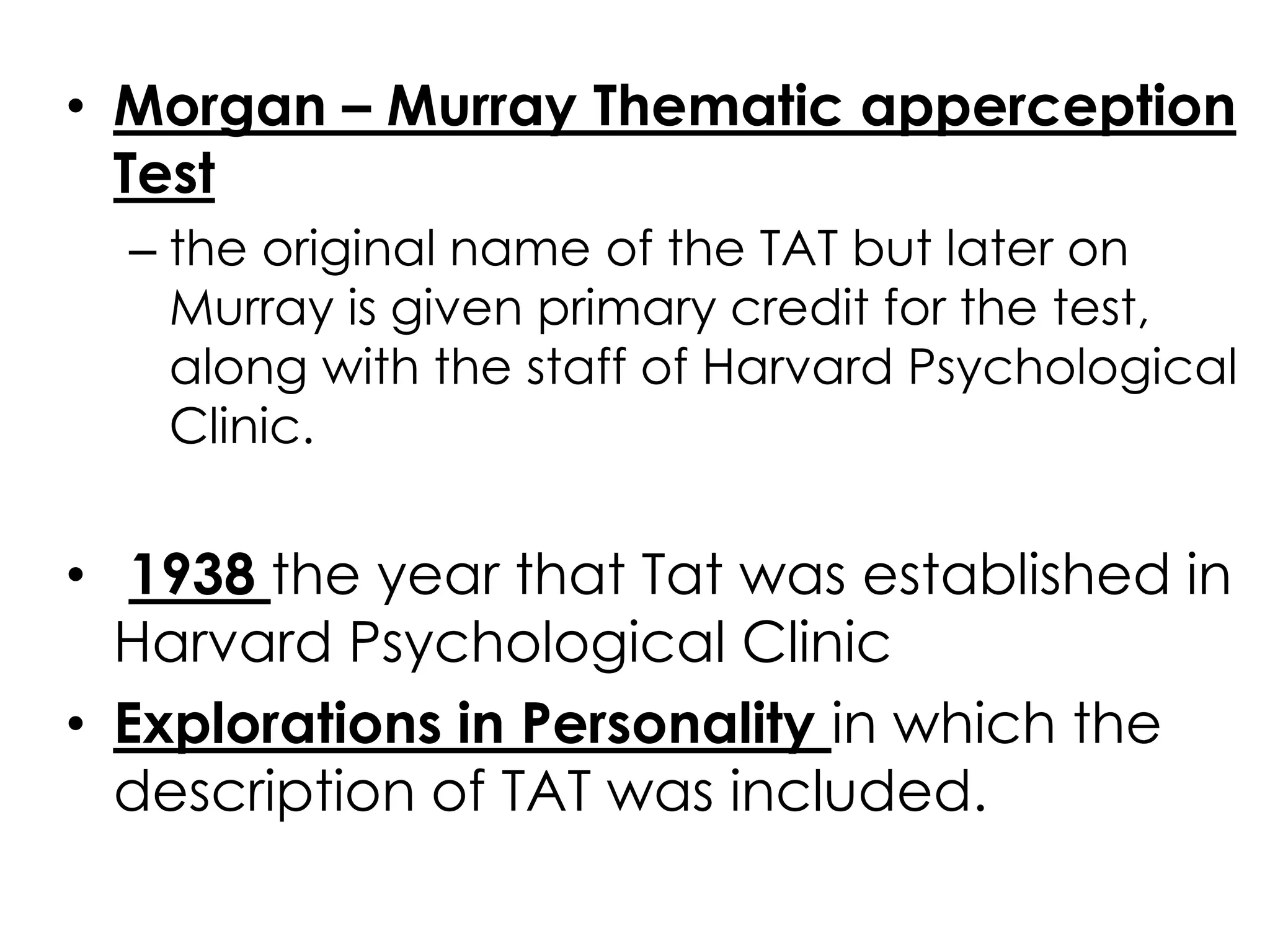 Thematic apperception test | PPTX