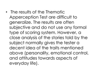Thematic apperception test | PPTX