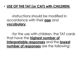 Thematic apperception test | PPT