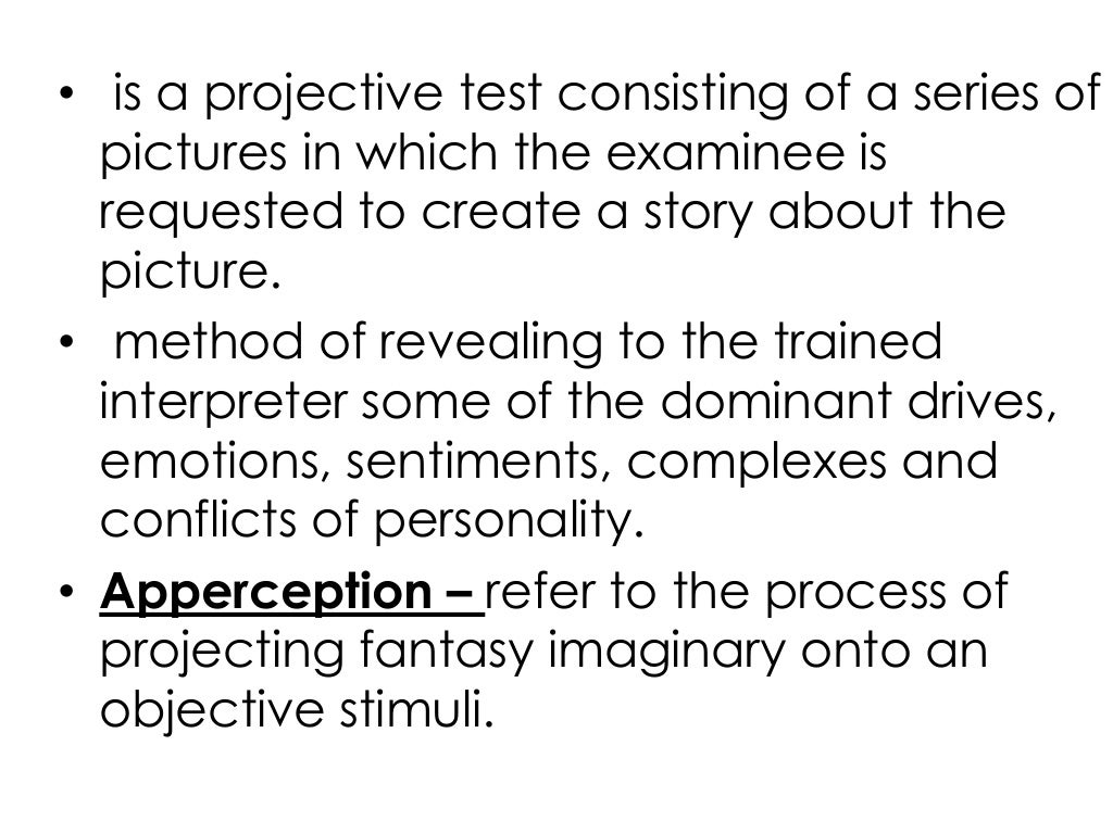 Thematic apperception test