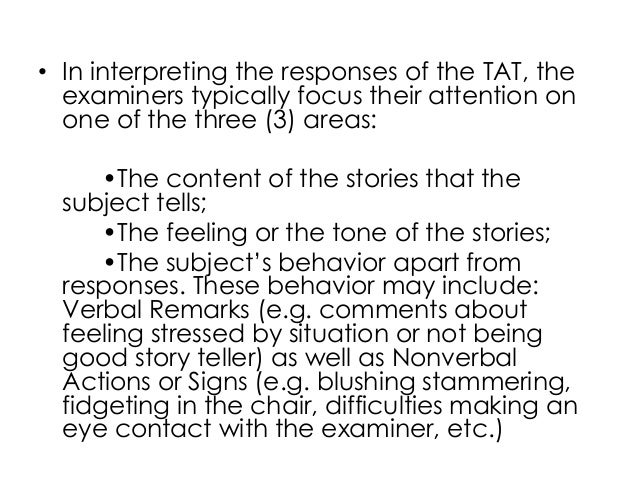 Thematic apperception test