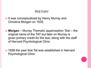 Thematic apperception test | PPTX