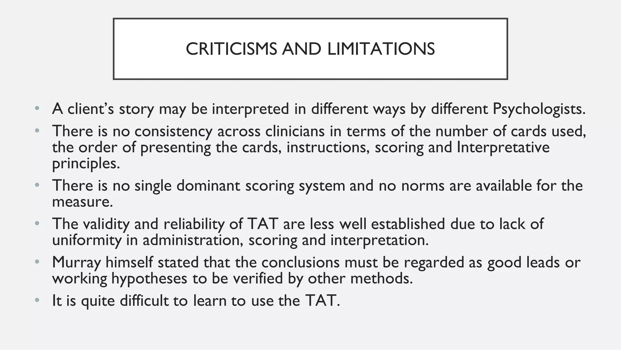 Thematic Apperception Test (TAT) | PDF