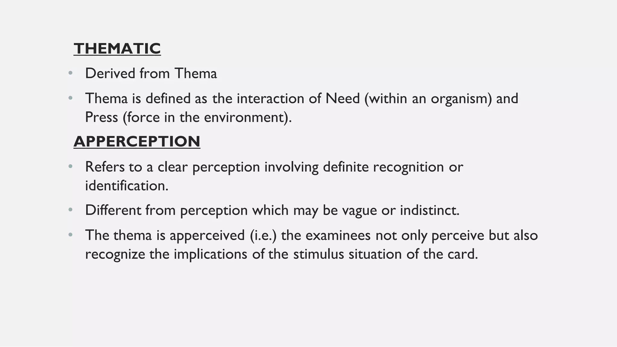 Thematic Apperception Test (TAT) | PDF