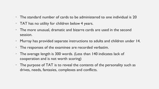 Thematic Apperception Test (TAT) | PDF
