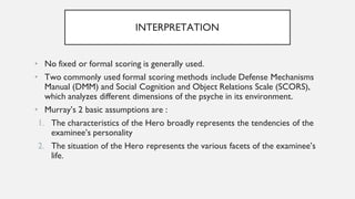 Thematic Apperception Test (TAT) | PDF