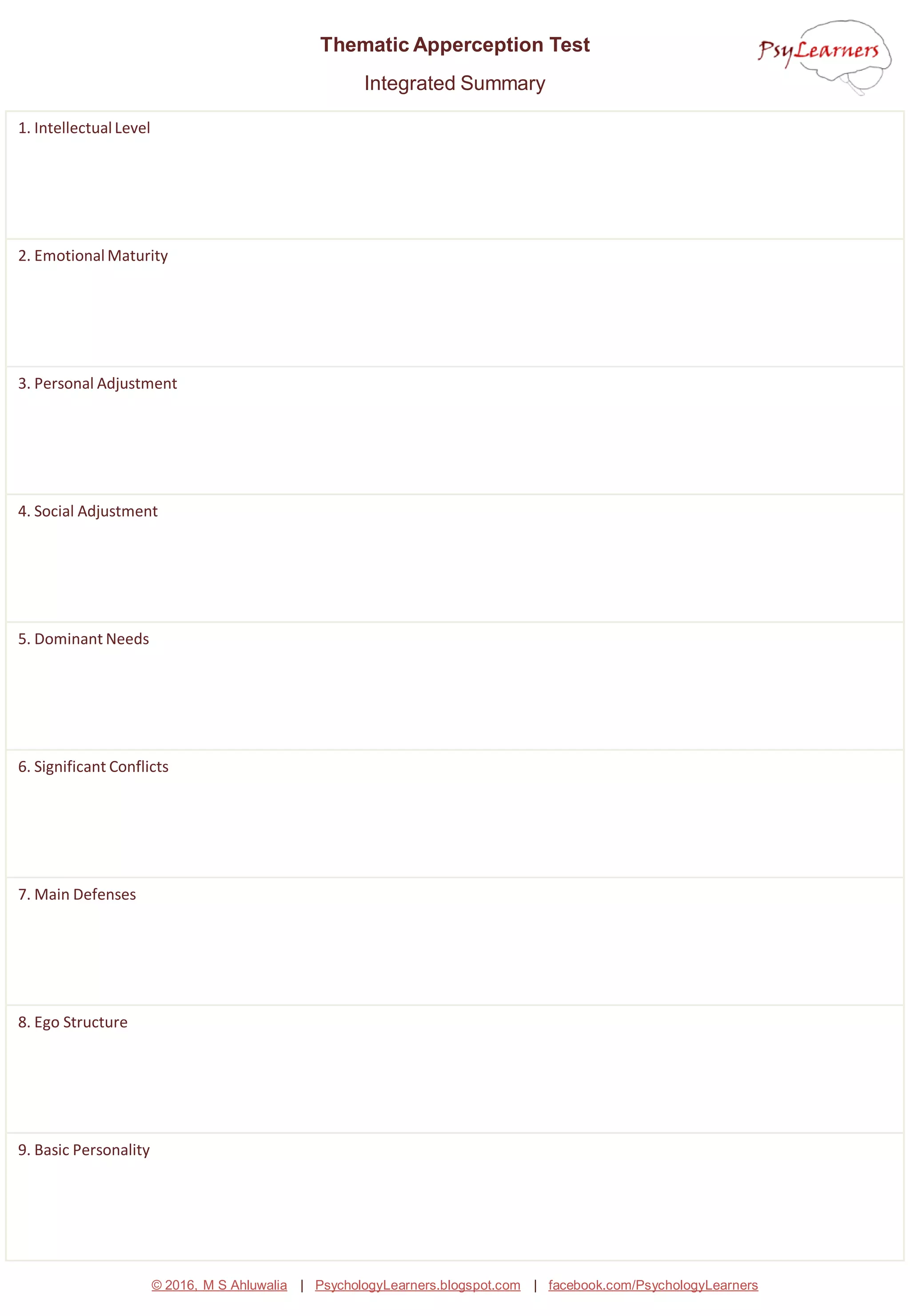 Thematic Apperception Test >> Conduction Kit v1.0 | PDF