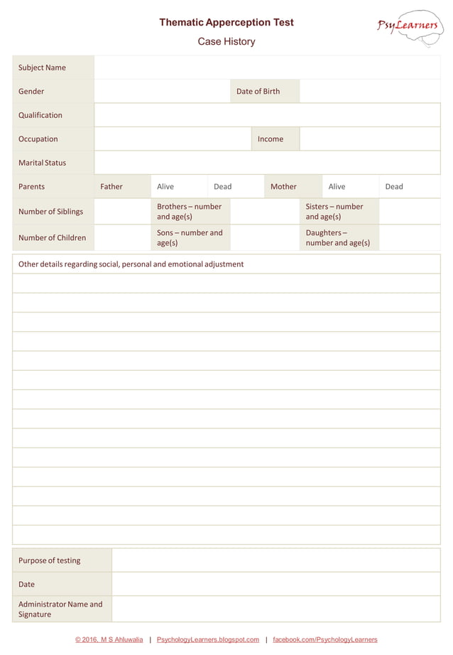 Thematic Apperception Test >> Conduction Kit v1.0 | PDF