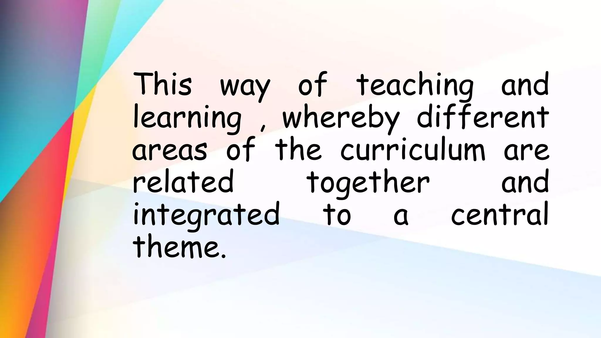 Thematic approach | PPTX