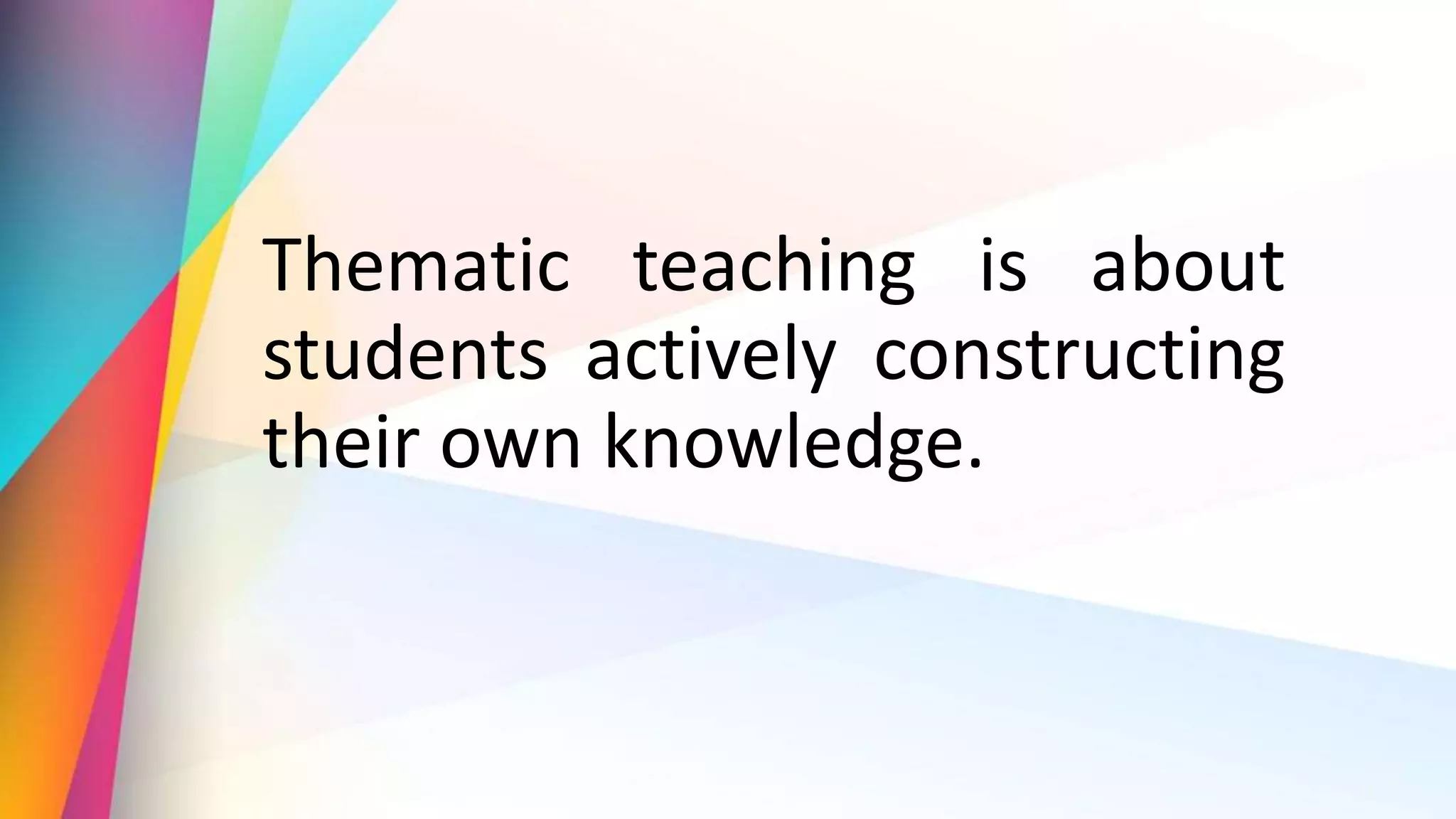 Thematic approach | PPTX