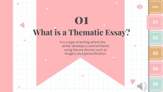 Thematic Essay Writing Tips | PPTX