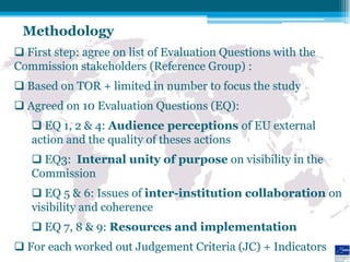 Thematic evaluation of the visability of EU External Action | PPT