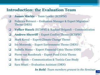 Thematic evaluation of the visability of EU External Action | PPT