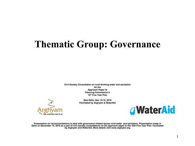 Thematic group governance | PPT