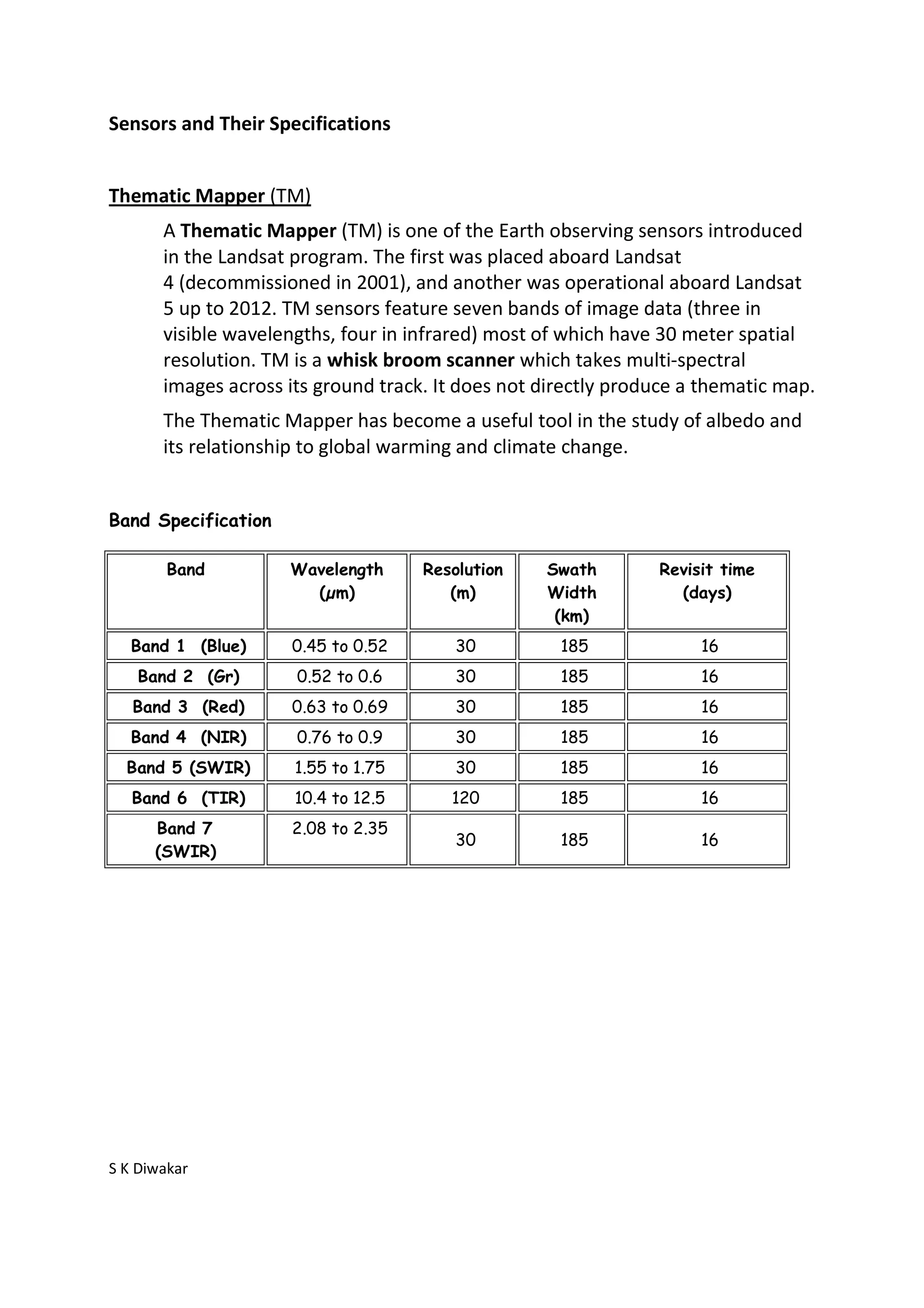 Thematic mapper | PDF