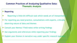 Thematic Qualitative Data Analysis By IGS.ppt