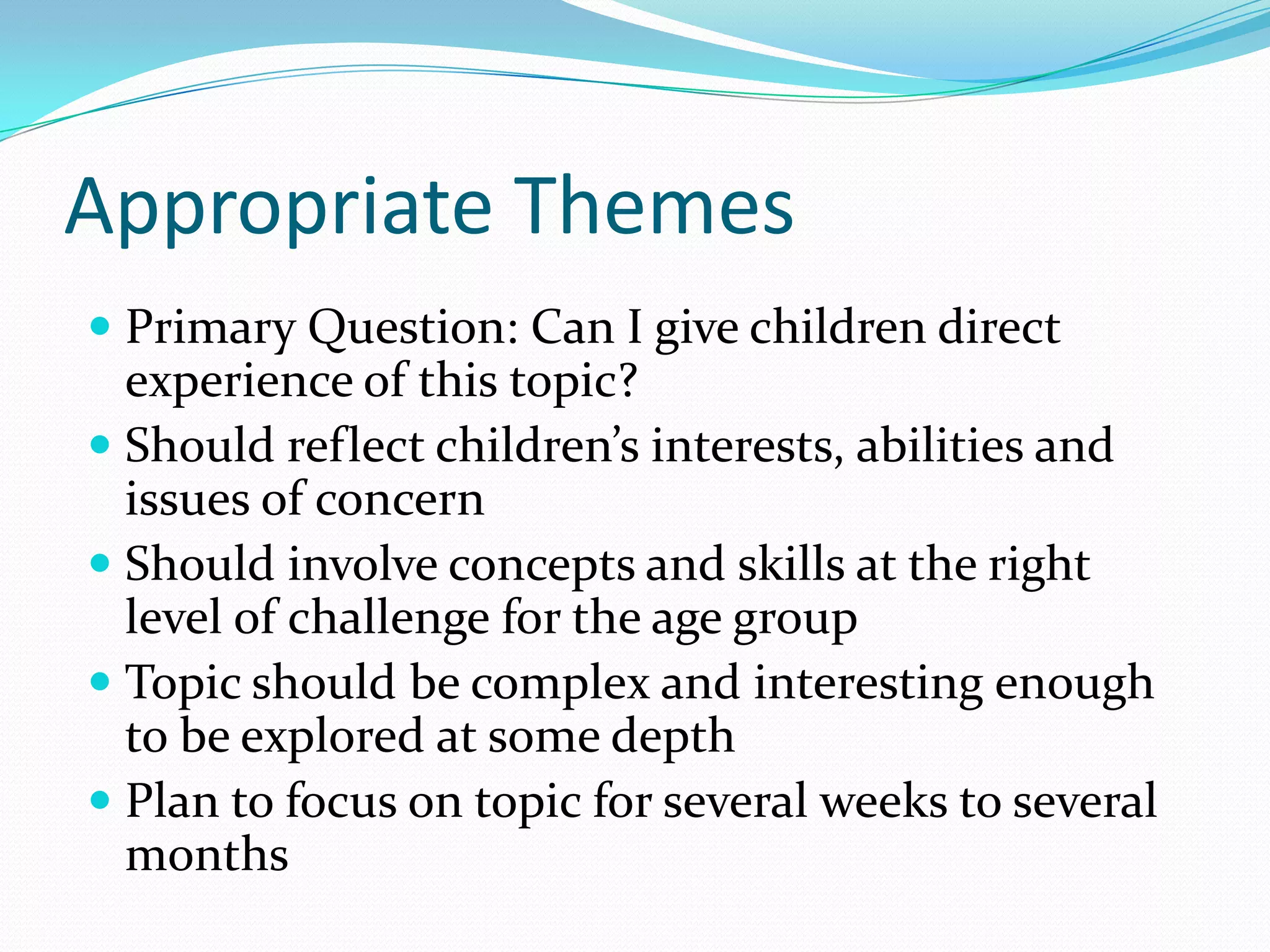 Thematic teaching | PPTX