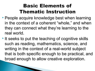 Thematic Units | PPT