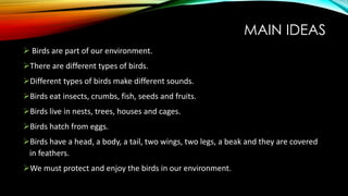 A Thematic Unit on Birds For Early Childhood | PPTX
