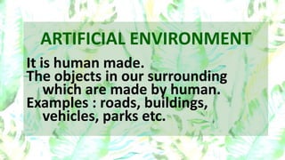 Thematic vocabulary: Environment | PPT