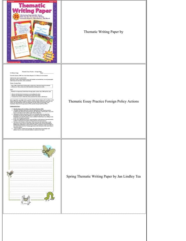 Thematic Writing Paper | PDF