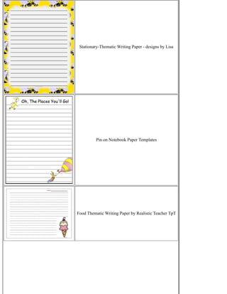 Thematic Writing Paper | PDF | Design | Fine Art