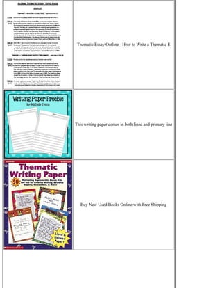 Thematic Writing Paper | PDF | Design | Fine Art