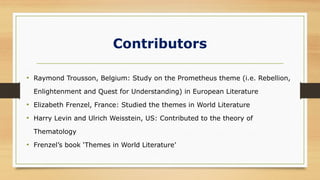 Methodology: Thematology in Comparative Literature | PPTX