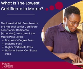 The Matric You Want Without The Classroom | PPT