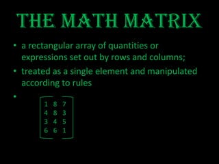 The matrix | PPT
