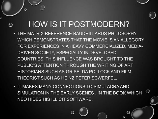The matrix POSTMODERN | PPT
