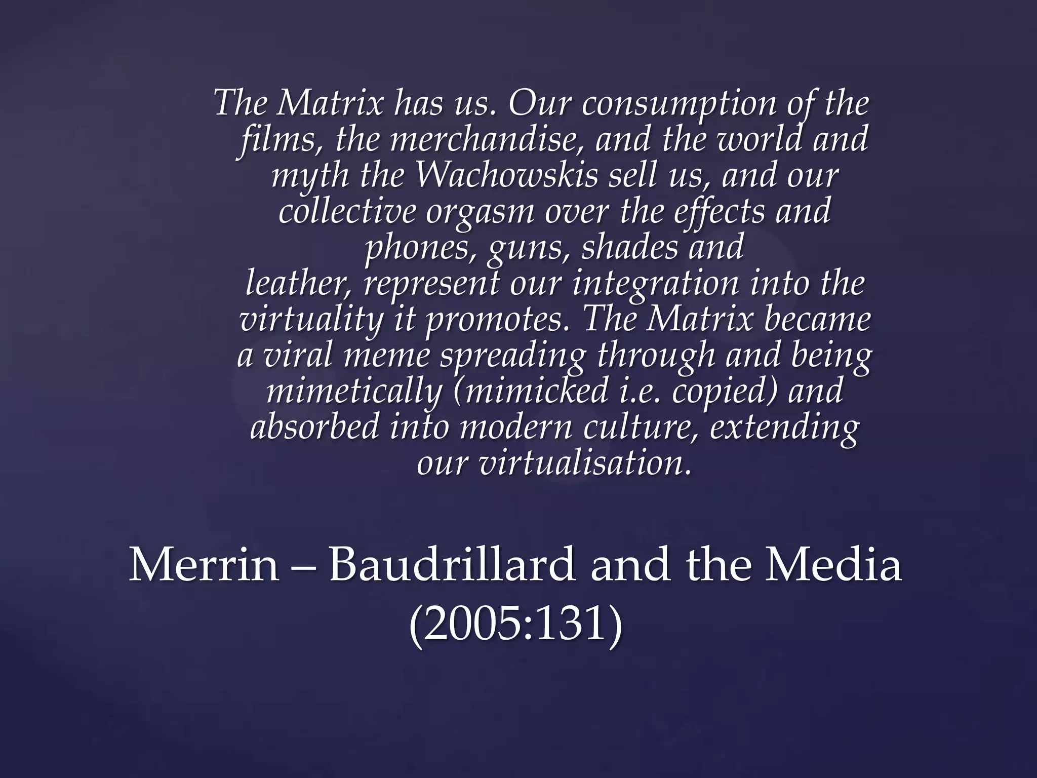 The matrix as postmodern | PPTX