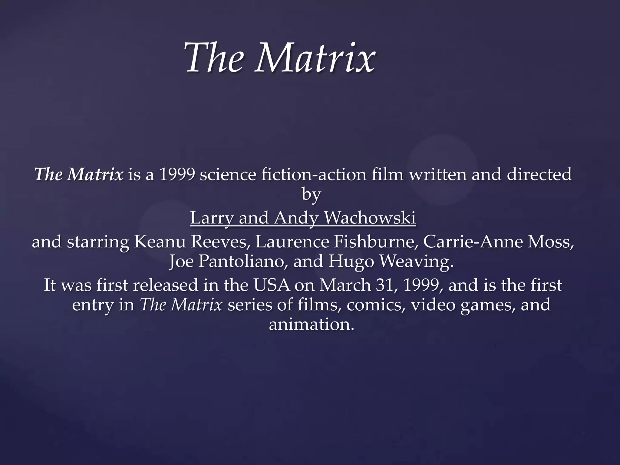 The matrix as postmodern | PPTX