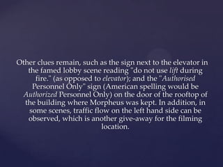 The matrix as postmodern | PPT