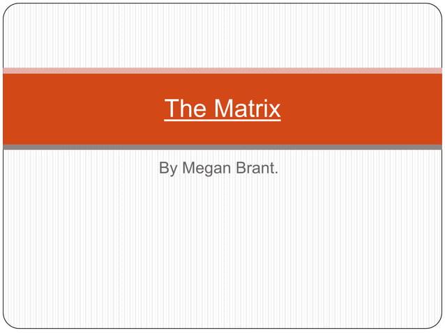 The matrix post modern film | PPTX