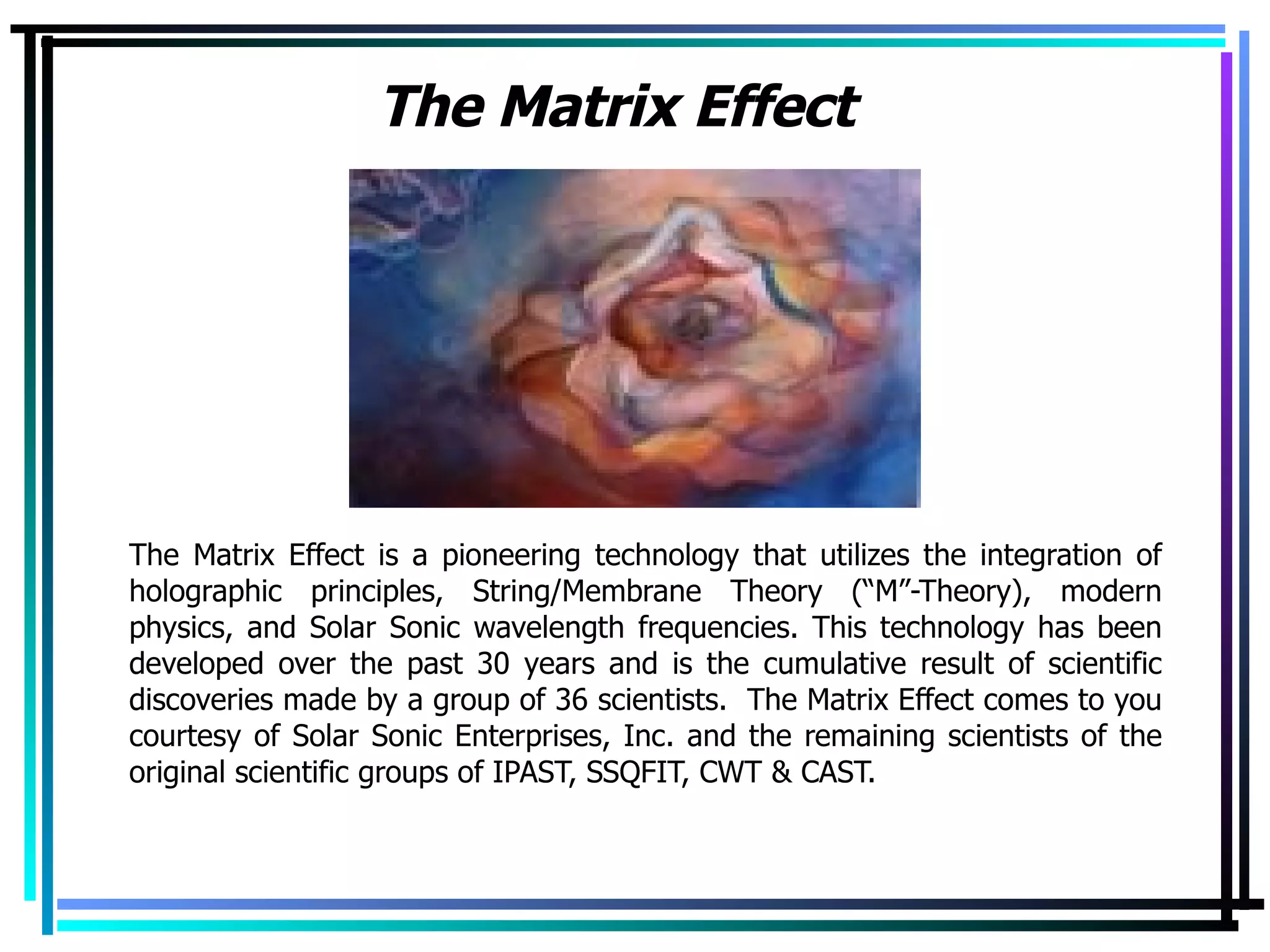 The Matrix Effects Natural Resources Remote Scanning | PPT