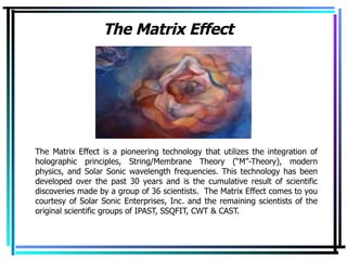 The Matrix Effects Natural Resources Remote Scanning | PPT
