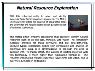 The Matrix Effects Natural Resources Remote Scanning | PPT