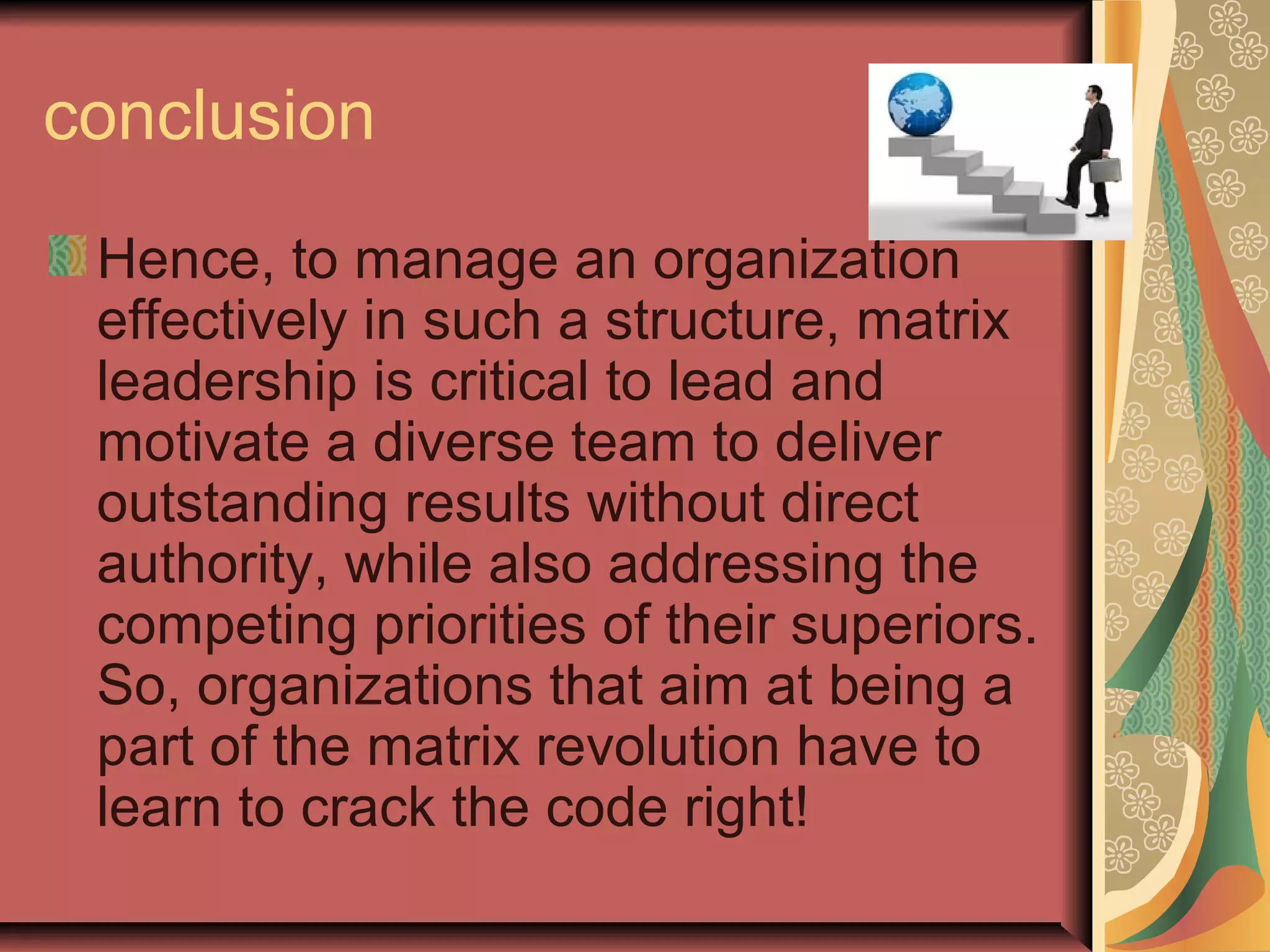The matrix leadership | PPT