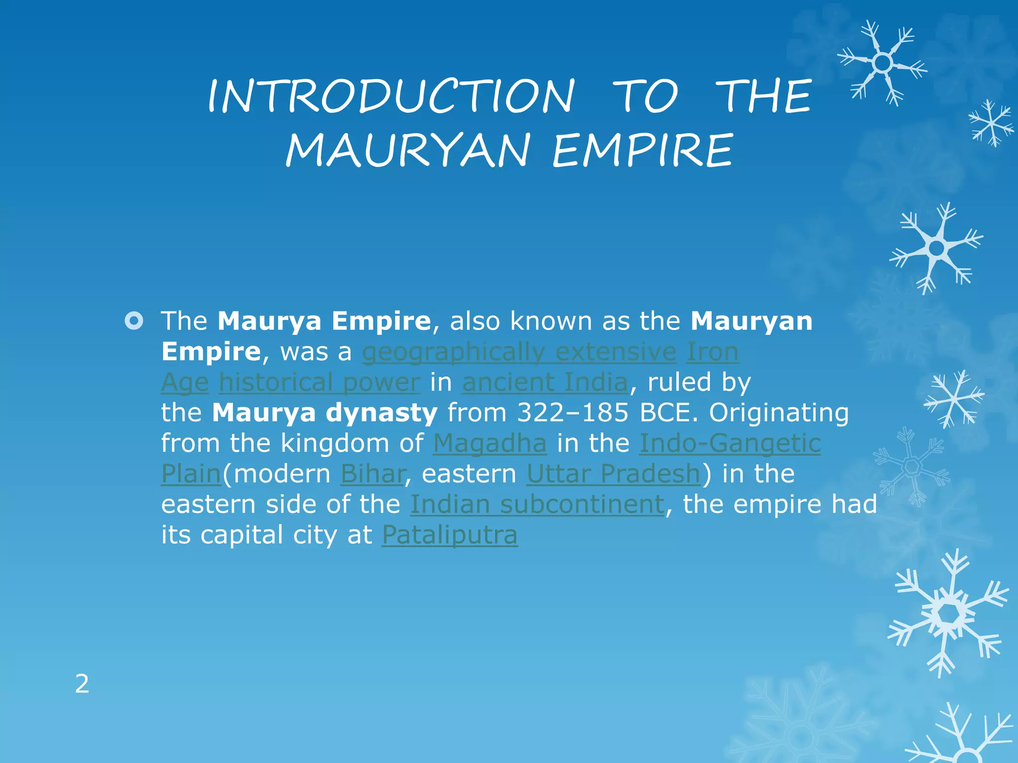 The Mauryan Empire | PPTX