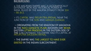 The Mauryan Empire | PPTX