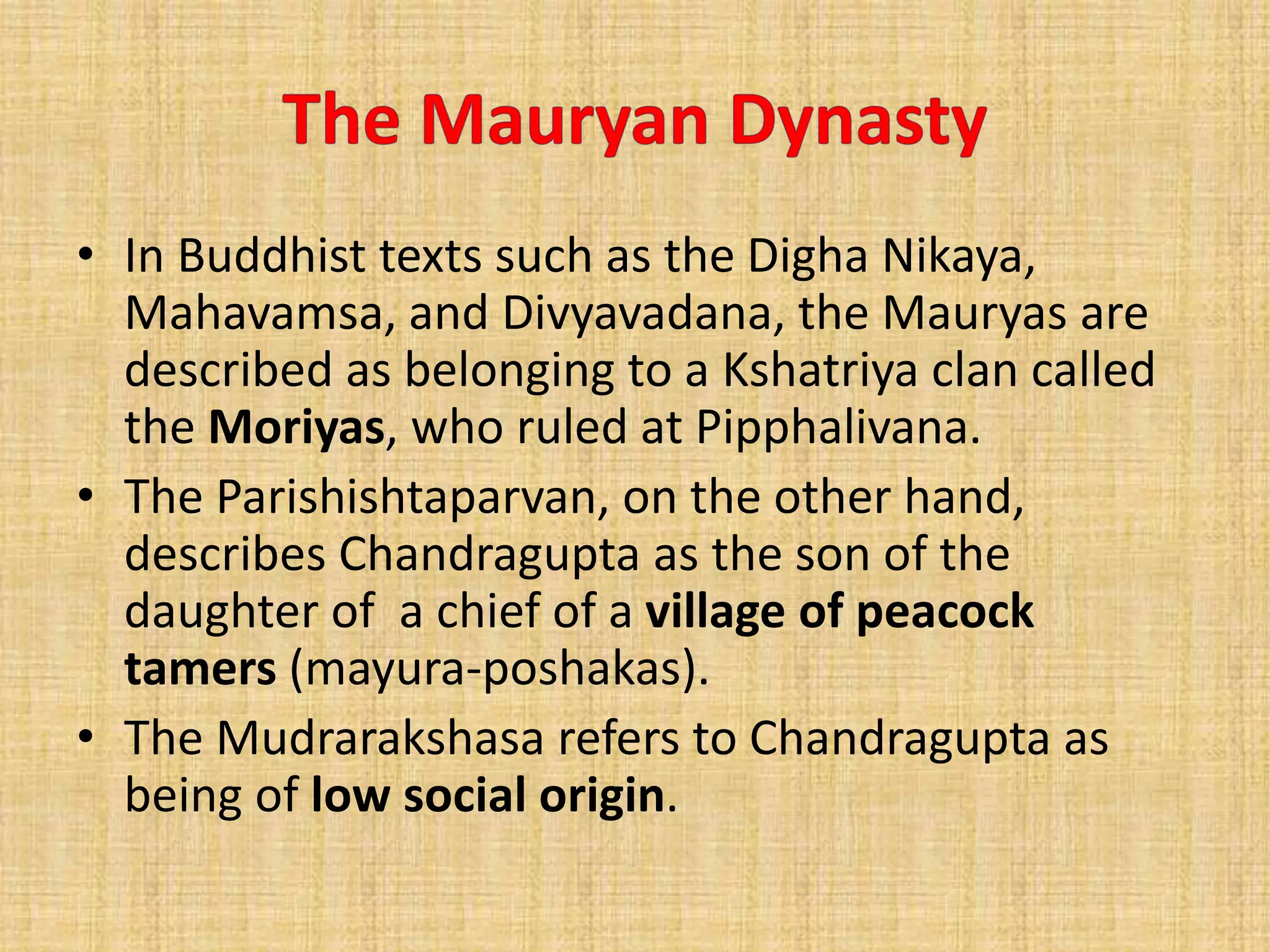 The Mauryan Empire Ppt