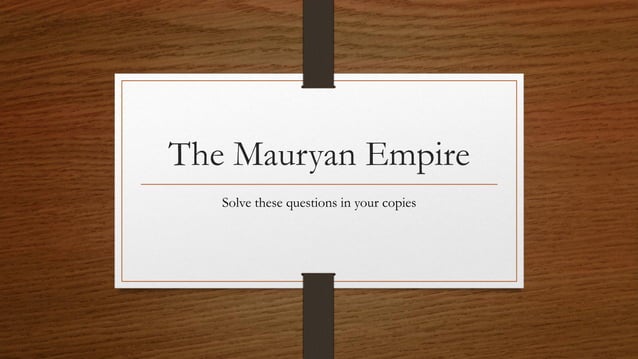 The mauryan empire (7) | PPT