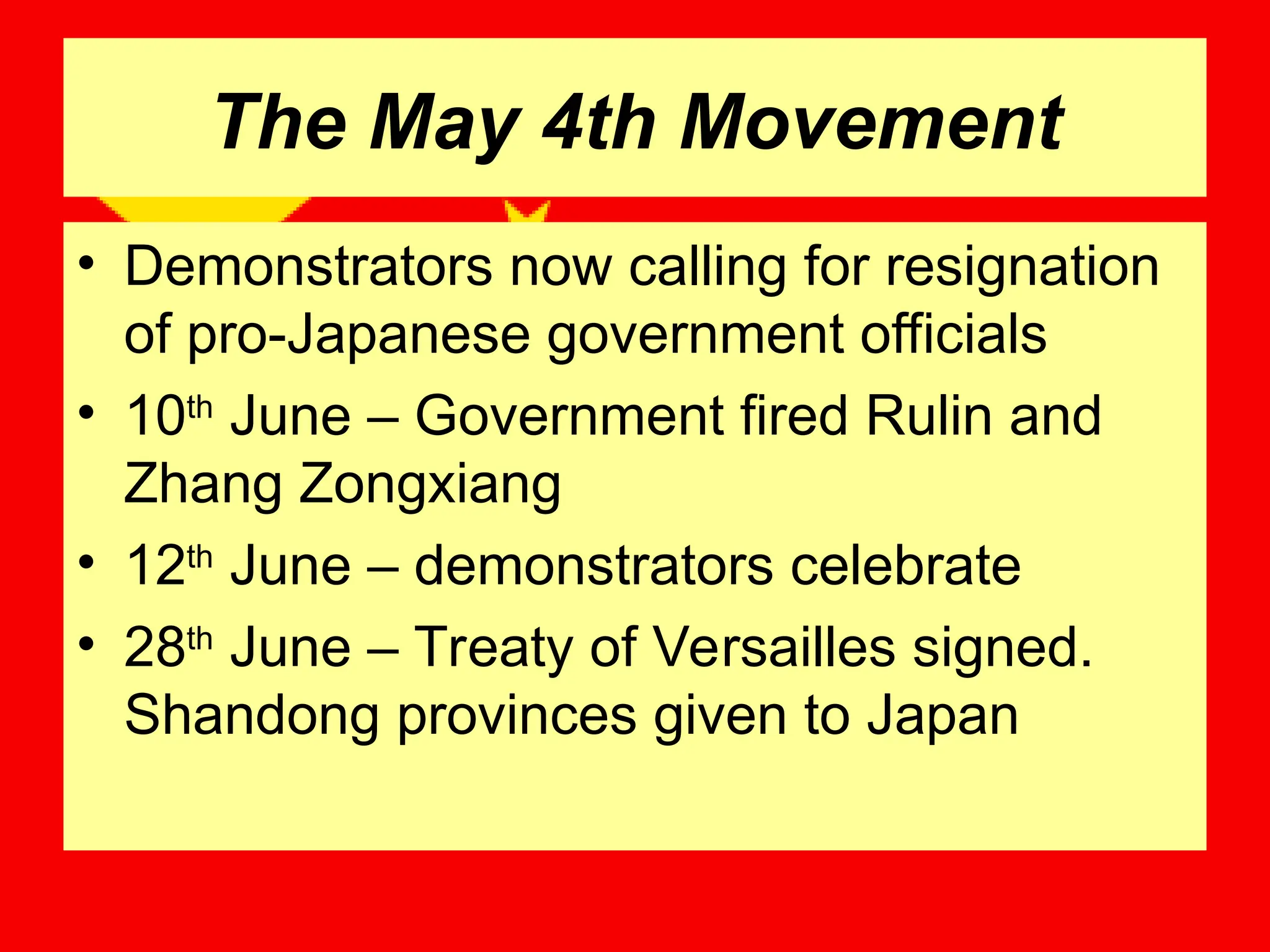 The May 4th Movement IGCSE Depth Study Historyt | PPT