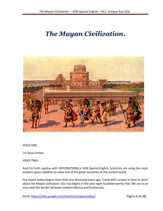 The mayan civilization | PDF